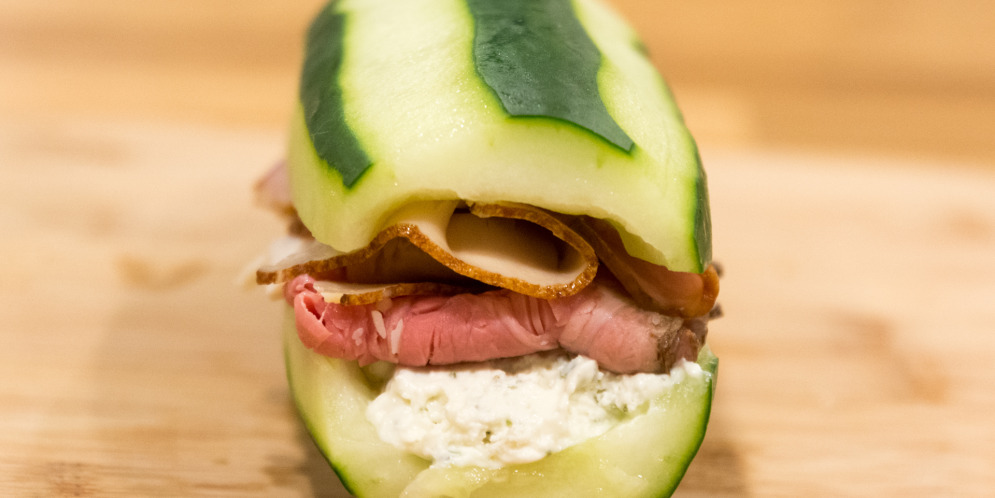 Cucumber Sandwich - Caveman Keto